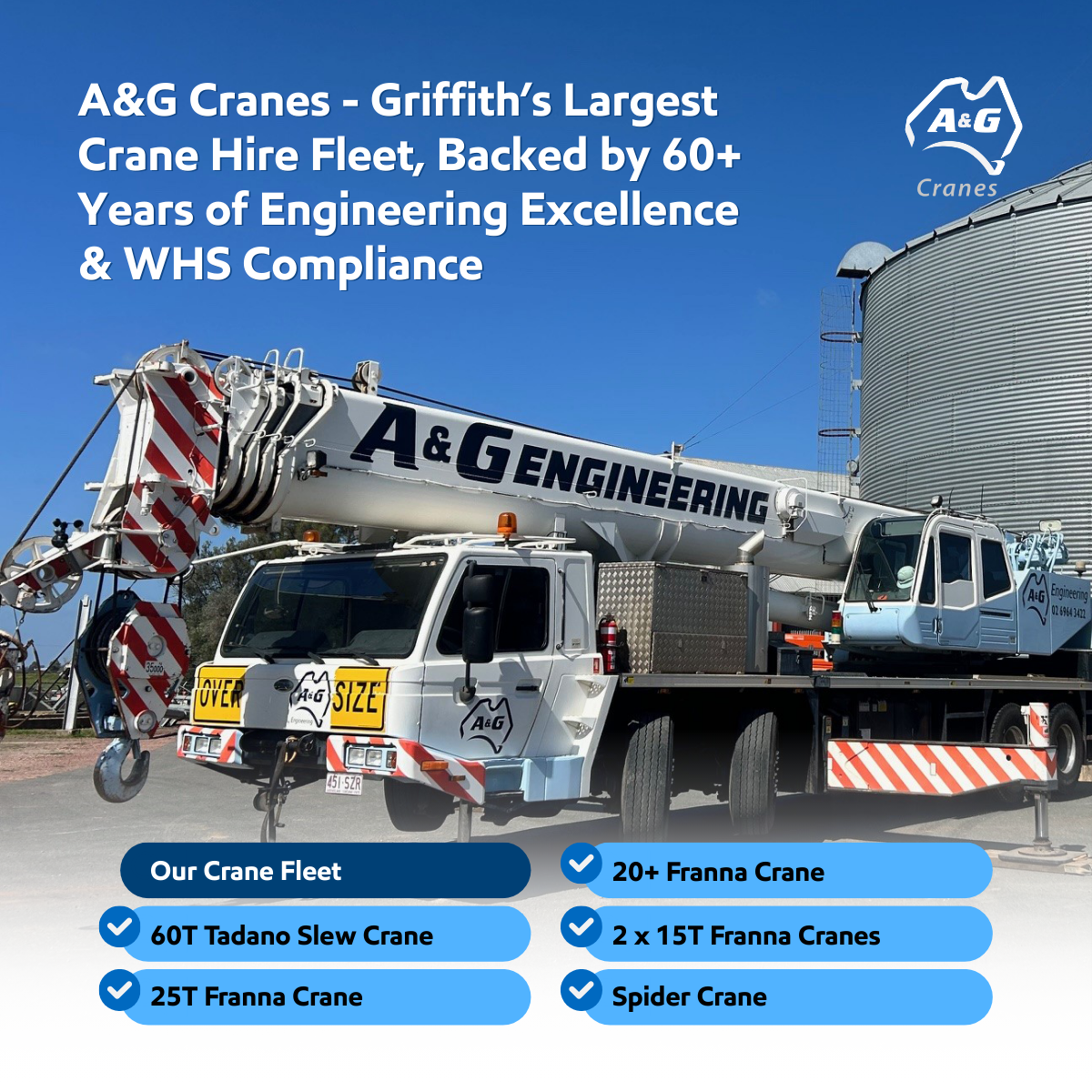 A&G Cranes - professional crane hire backed by engineering excellence